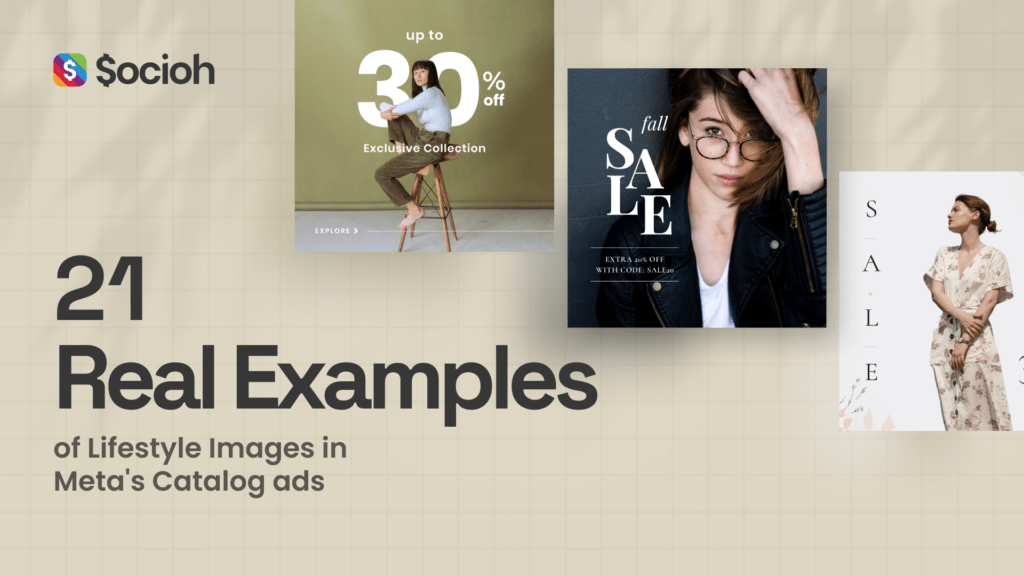 Examples of Meta catalog ads with lifestyle images